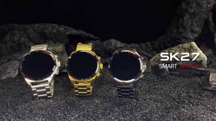SK27 3 Strap Business 1.58" BT Call Smartwatch LCD Display 2024 Montres ...