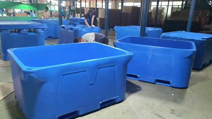 Industrial Thermal Storage Fish Box Bins Nestable and Stackable Plastic ...