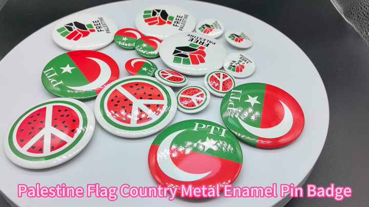 Falastini Keffiyeh Heart Pin - Palestinian Souvenir Pin