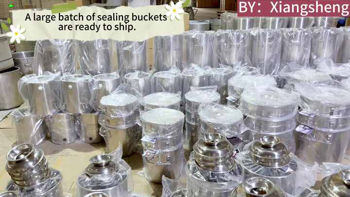 Stainless Steel Large Container - Stock Pot with Lock