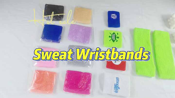 Custom Logo Wrist Sweatbands Protection Breathable Tennis Sports Sweat ...