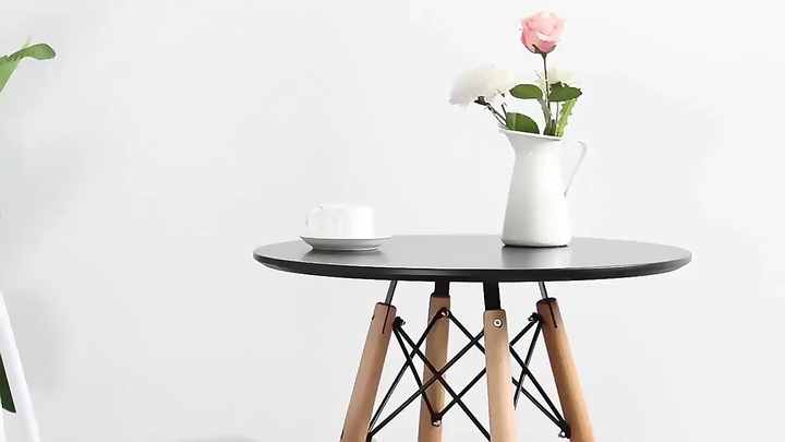 Luxury Modern Restaurant Kitchen Dining Room Table Nordic Round Wood ...