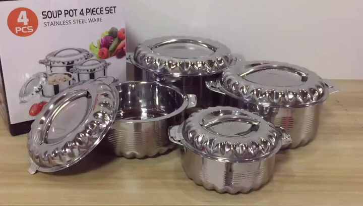 Stainless Steel Party Food Container Double Heat Preservation Pot Lunch ...