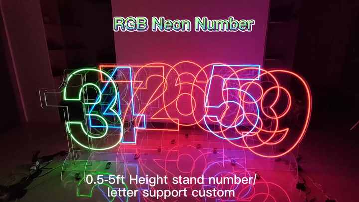 Rgb Neon Numbers LED Signs - Versatile and Customizable