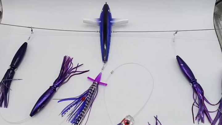 36in Fishing Spreader Bar with 6in/9in Bulb Squids