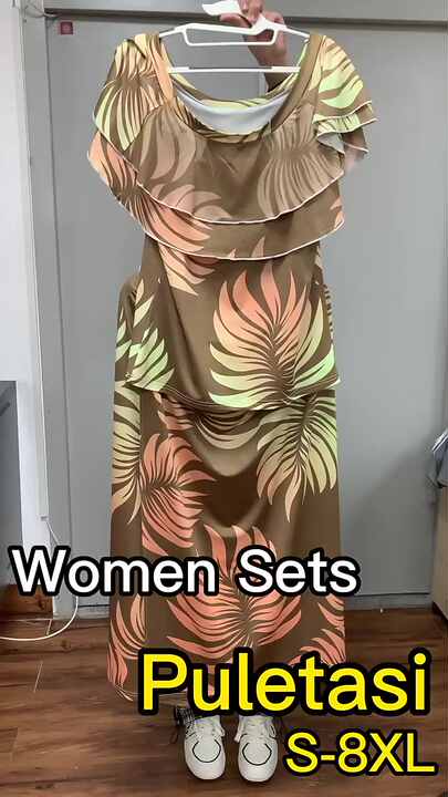 Samoan Puletasi Dress - Custom off Shoulder Ruffled Two Piece