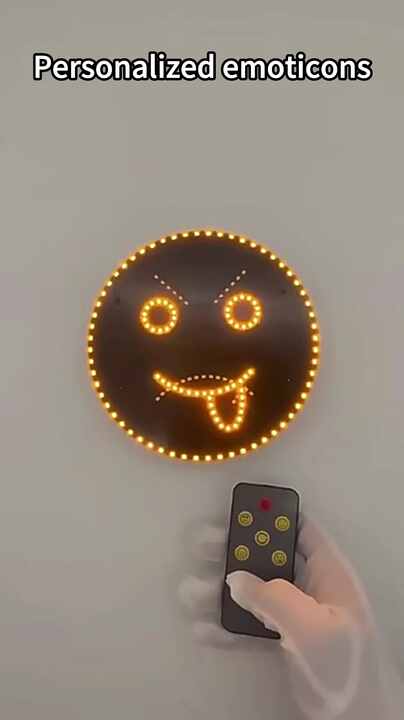 Funny Car Emoticon Light With Smile on Rear Window Expression Multi ...