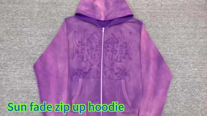 Custom Unisex Zipper Hoodie Jacket - Monkey Wash French Terry