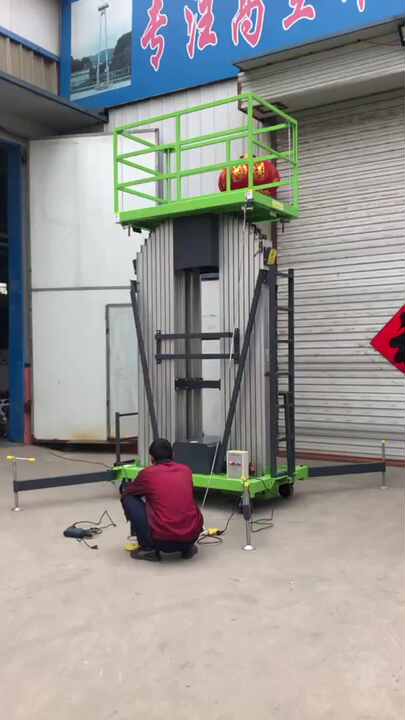 12m Alloy Manned Lifting Platform Aluminum Telescopic Mechanism Man ...