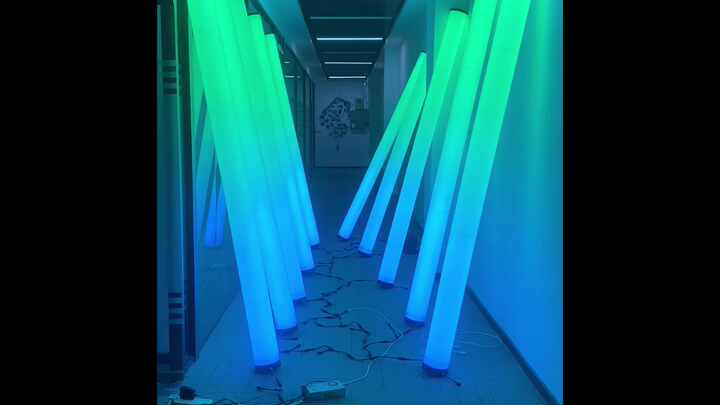 2.5m LED Standing Tube Disco Light - 3D DMX RGB Pixel Stage Light