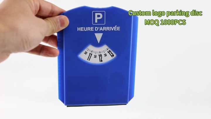 Custom Promotion Slide Pocket Blue Car Parking Disk Timer Clock Ice ...