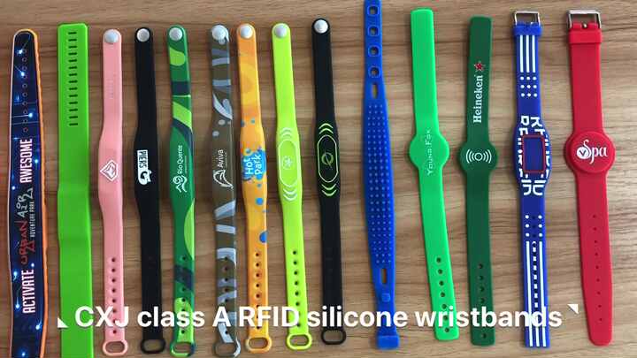 Waterproof nfc silicone bracelets rfid cashless payment wristband ...