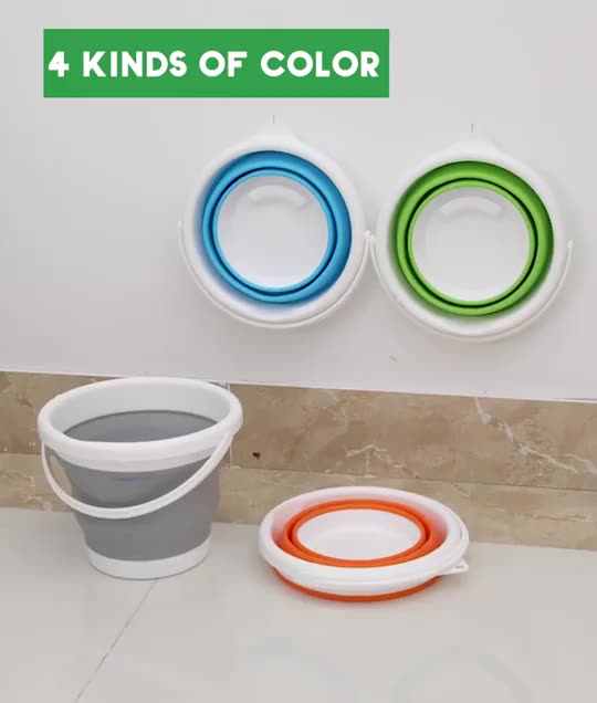 Multifunction Portable Bucket Round Folding Plastic Camp Beach Sand ...