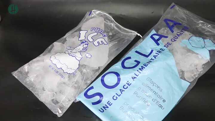 Custom Logo LDPE Print Plastic Ice Bags 10 Pound Drawstring Closure ...