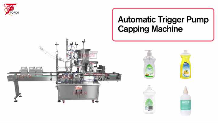 TOPCN Automatic Liquid Soap Cleanser Detergent Capping Machine