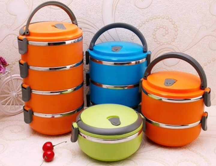 Customizable High Quality Portable Stainless Steel Lunch Box 1-4 Layers ...