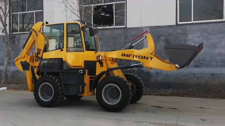 Multi Use 4x4 Compact Tractor Backhoe Loader with Earth Auger