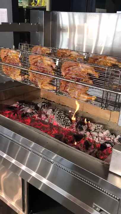 Commercial Restaurant Large Charcoal Chicken Rotisserie Machine - Cooks ...