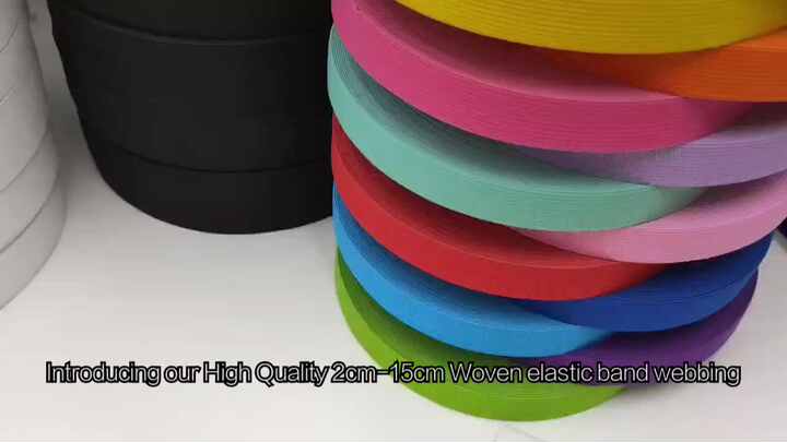 Factory wholesale Knitted Elastic Band Elastic Webbing Tape Black White ...