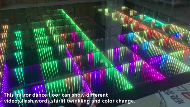 Light up Dancefloor - Portable LED 3D Mirror Dance Floor