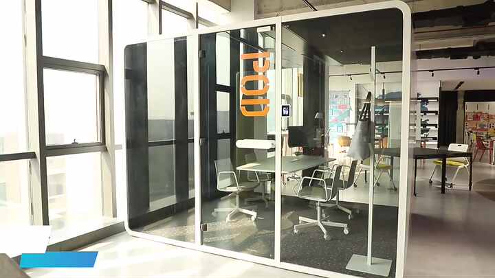 Moveable Small Cabin Indoor Office Pods 4 Seat 6 Person Meeting Booth ...