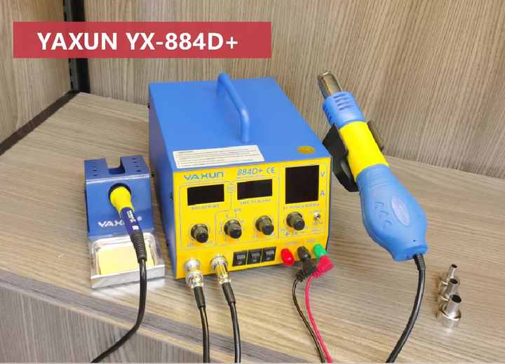 New Yaxun 3 in 1 rework soldering station high quality hot air Station with 15V,2A DC power ...