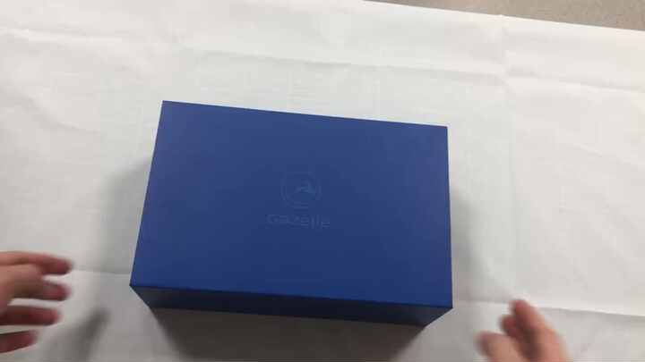 Luxury Blue Printed Hot Stamping Logo Magnet Boxes Custom Magnetic ...
