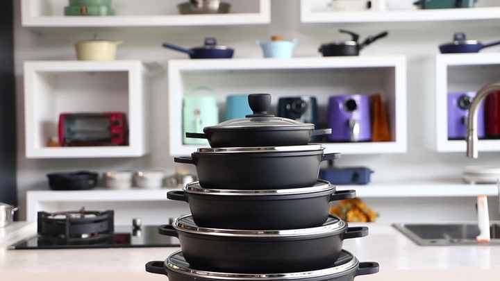 DENUO 5.1L 32*7cm large capacity aluminum cookware non stick cooking ...