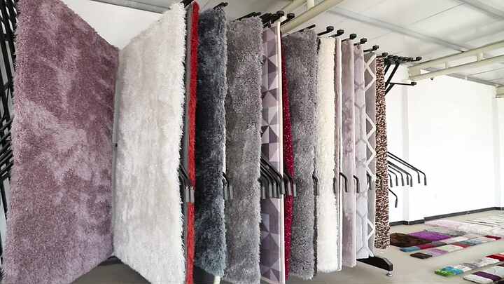 Fluffy Shaggy Carpets for Living Room & Bedroom - Non-Slip, Washable ...