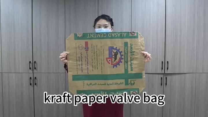 50kg 20kg 3ply 3 Layers White Kraft Paper Valve Cement 25kg Flat Bottom ...