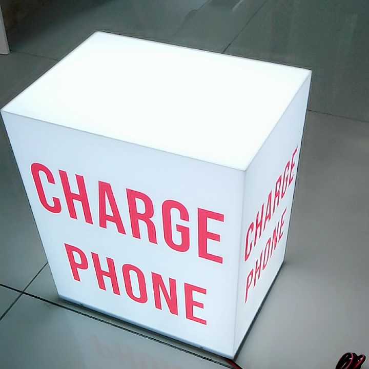 Wholesale Store Coffee Bar LED Cube Acrylic Light Box