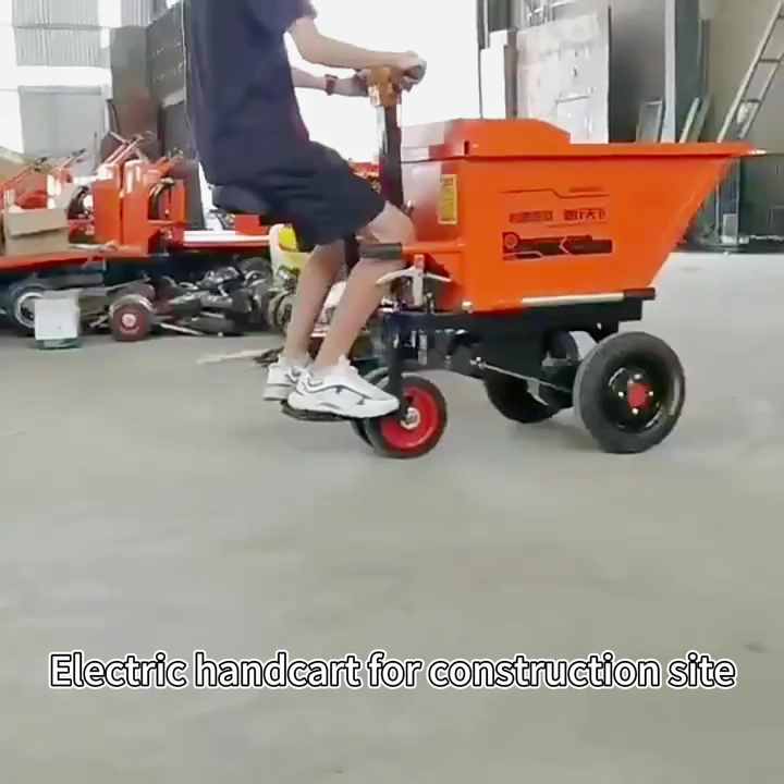 Electric Hand Cart Construction Site Push Ash Cart Electric Transport ...
