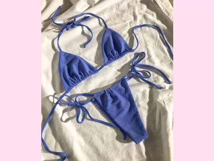Wholesale Factory Custom Logo Bikini OEM Solid Color Two Pieces ...