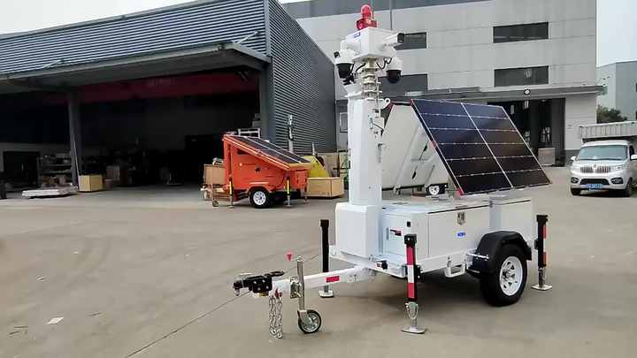 4g 5g Starlink Mobile Solar Surveillance Trailer With Live View ...