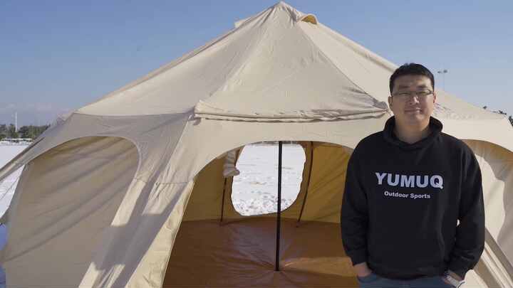 YumuQ 3m 5m 6m Glamping Large Luxury Camping Family Hotel Yurt Dome ...