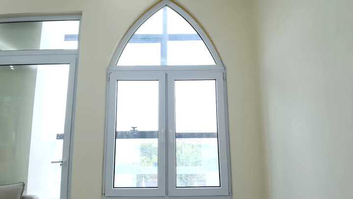 PVC Grey French Windows Double Glazed Upvc Casement Window