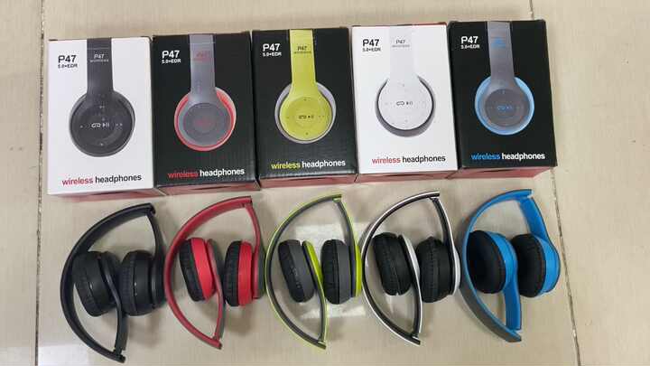 P47 Wireless Headphones - over the Ear, Waterproof, Bluetooth V5.0