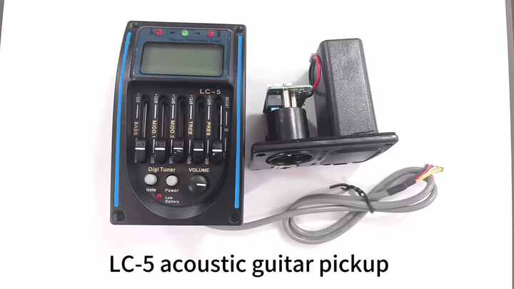 EQ Equalizer LC-5 - Five Band LED Guitar Pickup with Tuner