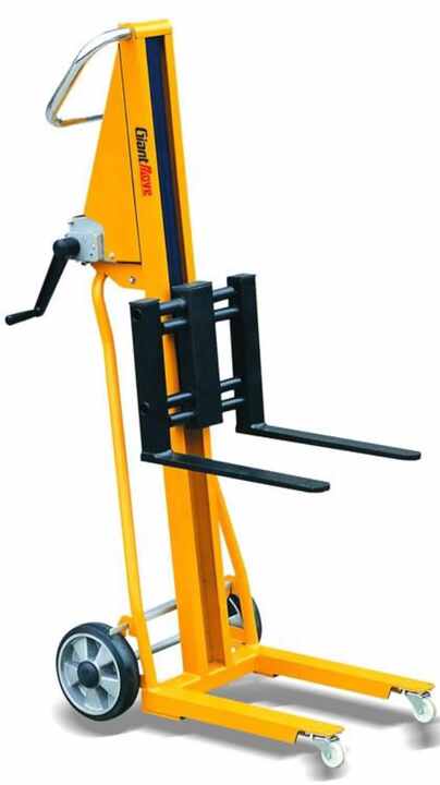 Giant Move Capacity 120kg Mini Fork Lift Hand Winch Stacker