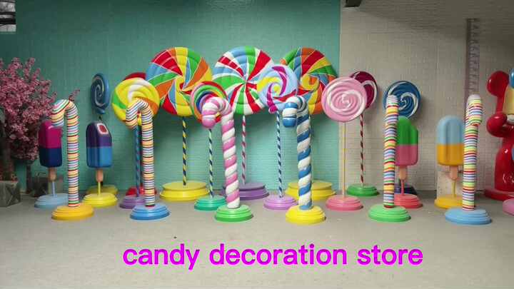 Giant Fiberglass Candy Statue Cupcake Sculpture for Display