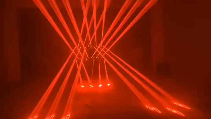 RGB Moving Beam Laser Party Light - 6 Eyes DMX DJ Beam Bar for Clubs ...