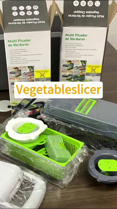 New Arrival Gray Hand Held Fruit Vegetable Chopper 15 in 1 Multi ...