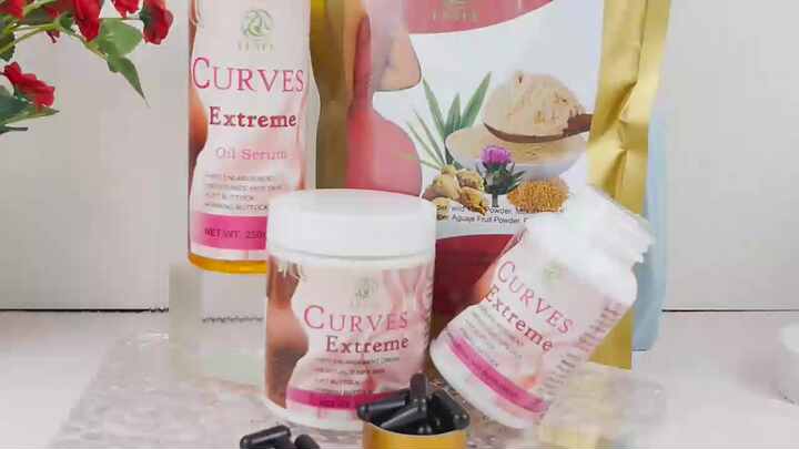 Butt Curves Extreme Set: Natural Enlargement Cream & Pills for Bigger ...