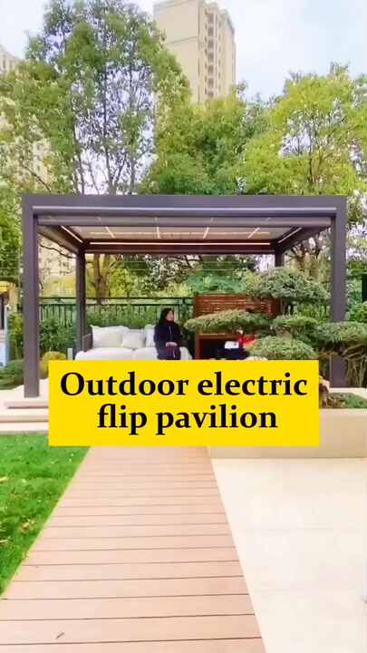 Modern Louver Motorized Garden Buildings Veranda Aluminium All Season ...