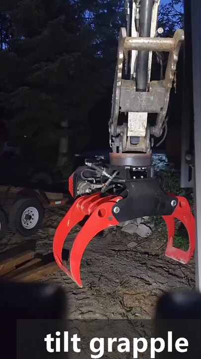 Forestry Construction Saw with Grapple Rotation Log Grapple Saw Tree ...