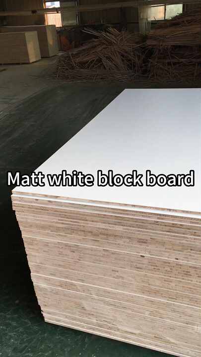 e0 glue 4*8 high gloss white veneer Laminated Blockboards 18mm ...
