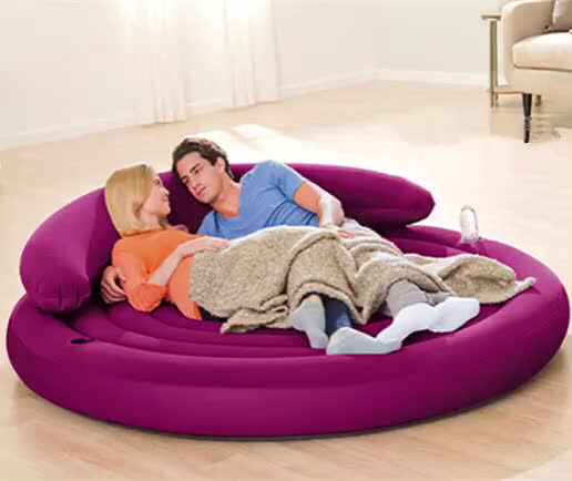 Intex 68881 Guest Bed 191x53 cm Round Inflatable Daybed Ultra Lounge ...