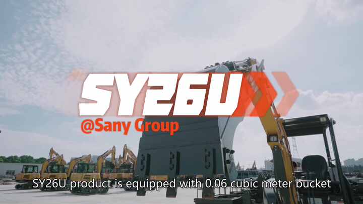 SANY Group SY26U 2.5t Crawler Excavator with 0.06m3 Bucket Capacity