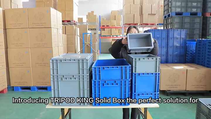 Euro Standard Solid Plastic Container Cates for Heavy Loading