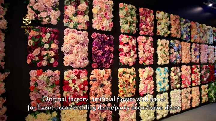New Design 40x60cm Plastic Grid Artificial Flower Wall 3d Wedding ...